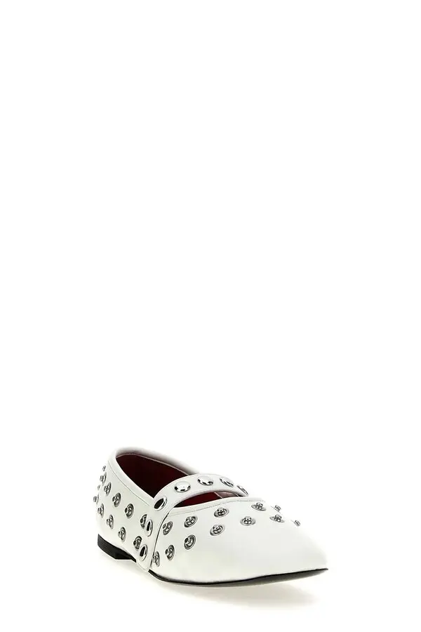 Stella McCartney Ryder Popper-studded Ballet Flats - White