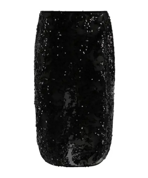 Victoria Beckham Sheer Sequin Pencil Skirt