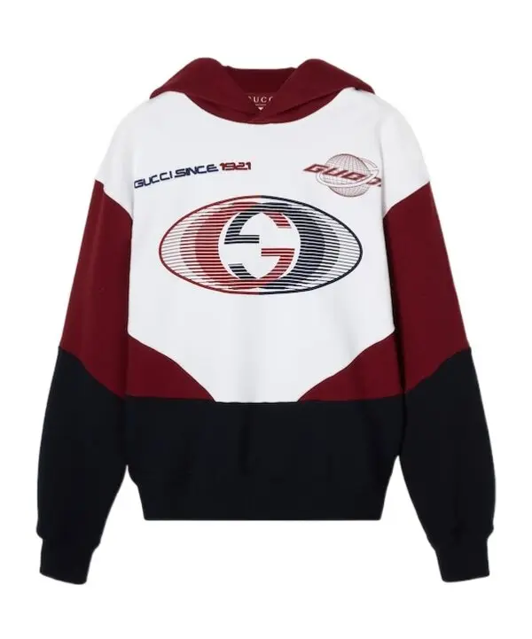 Gucci Cotton Jersey Hooded Sweatshirt With Graphic Print - Multicolour