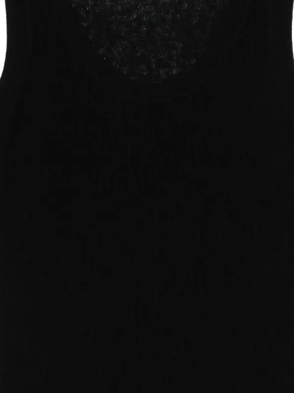 Barena Venezia Ribbed Knit Scoop Neck Sleeveless Top