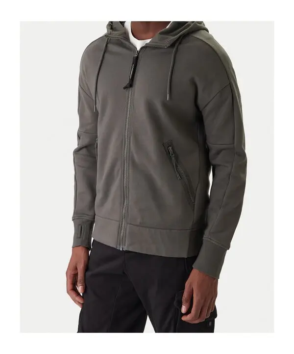 C.P. COMPANY Zip-up Hoodie - Gun Gray