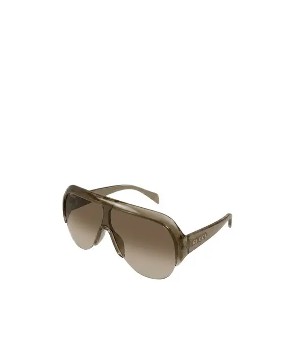 Gucci Shield Frame Sunglasses - Brown