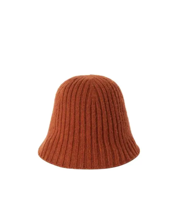 Loro Piana Rib Knitted Bucket Hat - Dark Maple Leaf Mixed Color