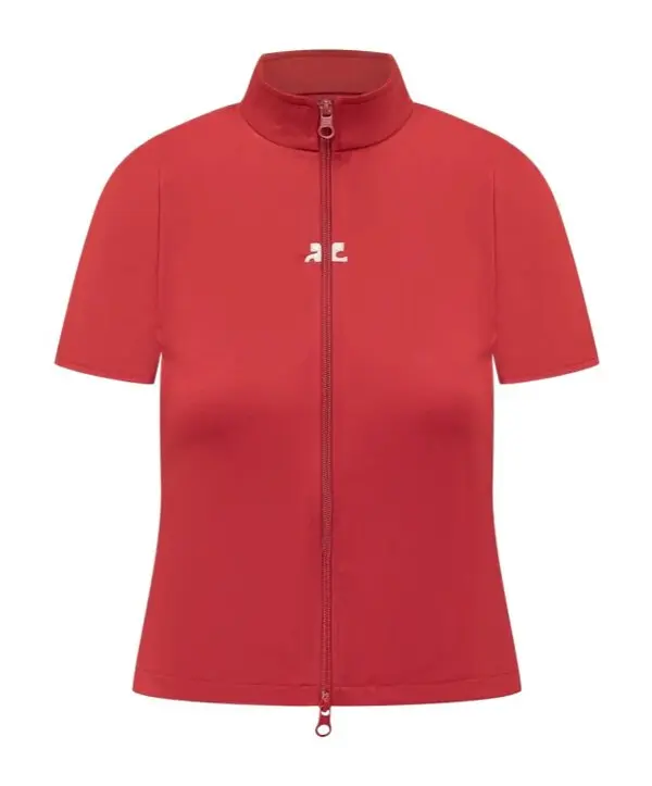 COURREGES Courrèges Interlock Zipped Top - Red