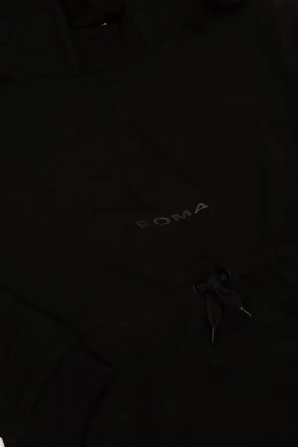 Fendi Metallic Logo Drawstring Hoodie