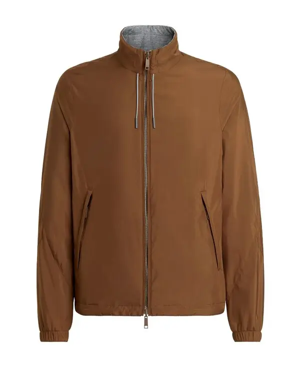 Zegna Reversible Zip-up Jacket - Brown