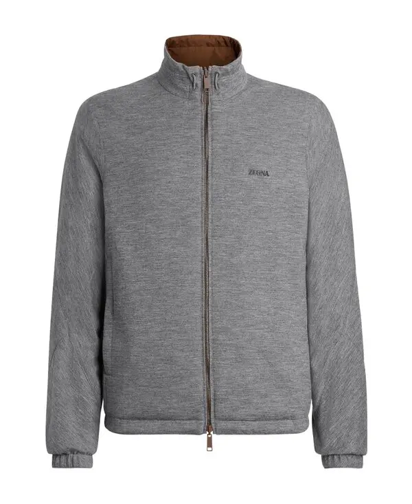Zegna Reversible Zip-up Jacket - Brown