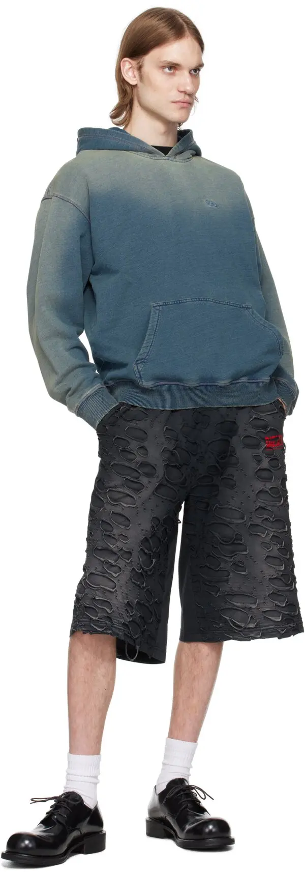 DIESEL® Oval D Logo Embroidered Hoodie