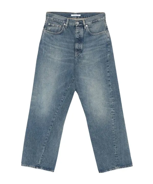 SUNFLOWER Wide-leg Twist Jeans - Blue