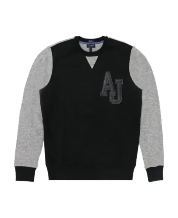 Emporio Armani Round-necked Logo Pullover - Black