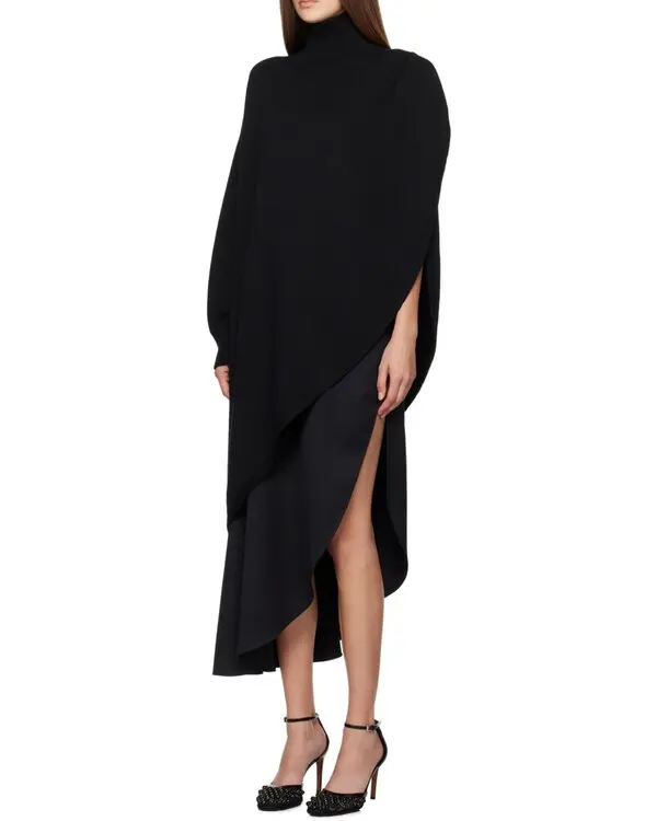 Alaïa Knitted Asymmetrical Cape Pullover