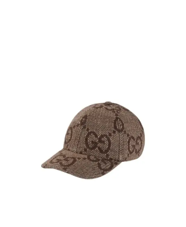 Gucci Jumbo Gg Wool Baseball Cap - Green