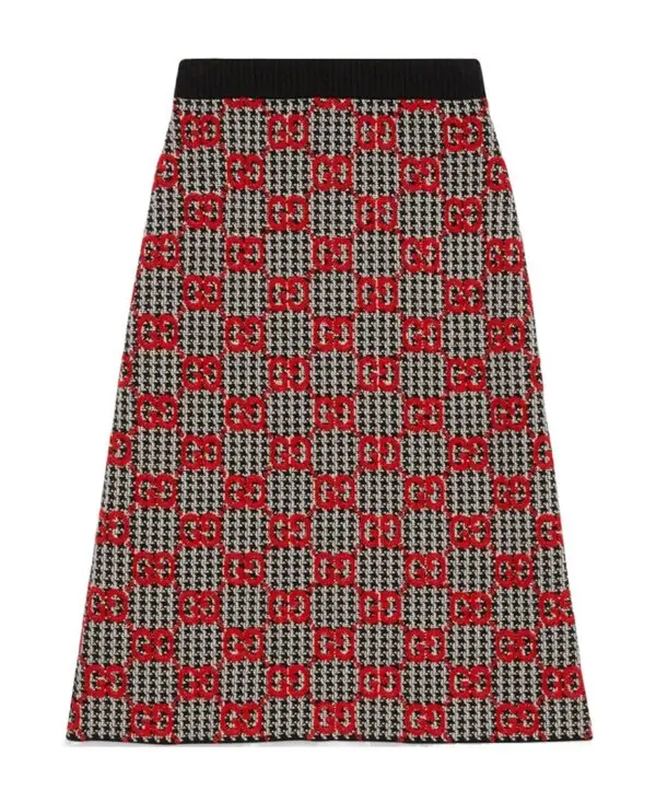 Gucci Gg Jacquard A-line Skirt