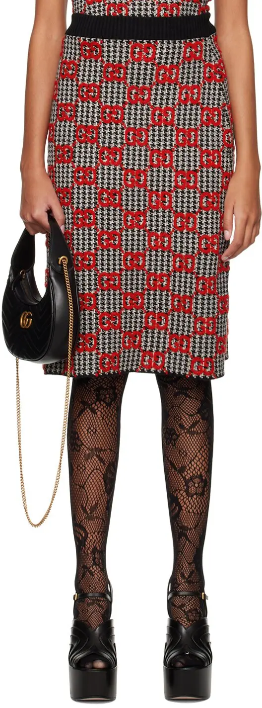 Gucci Gg Jacquard A-line Skirt