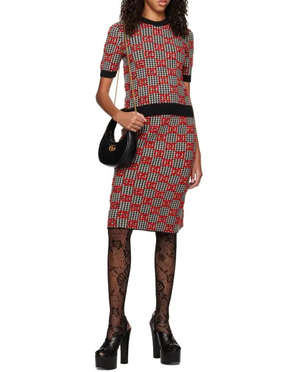 Gucci Gg Jacquard A-line Skirt