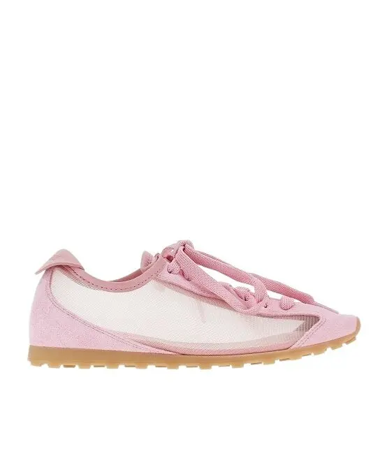 Jacquemus Lace-up Round Toe Low-top Sneakers - Pink