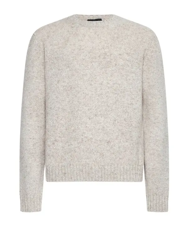 Prada Round Neck Long Sleeve Sweater - Desert Yellow
