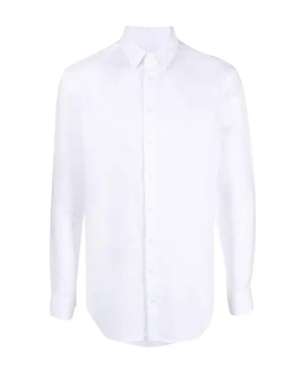 Giorgio Armani Regular Fit Linen Shirt - White