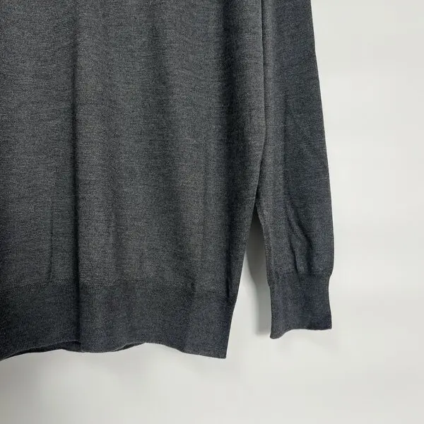 Prada Logo Embroidered Long-sleeve Polo Shirt - Slate Grey