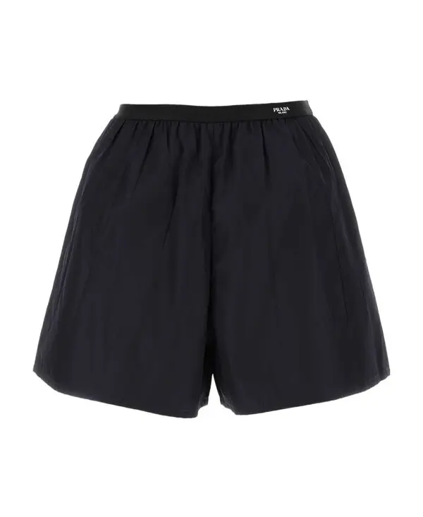 Prada Re-nylon Elasticated Shorts With Logo Detail
