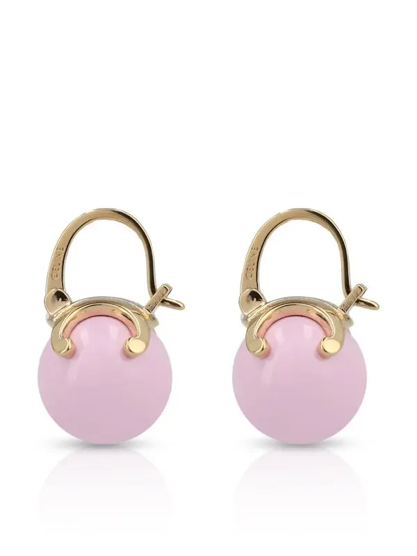 Celine Logo Hoop Earrings - Pink