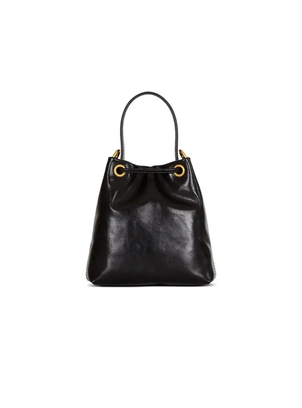 Balmain Pulse Logo Bucket Bag - Black