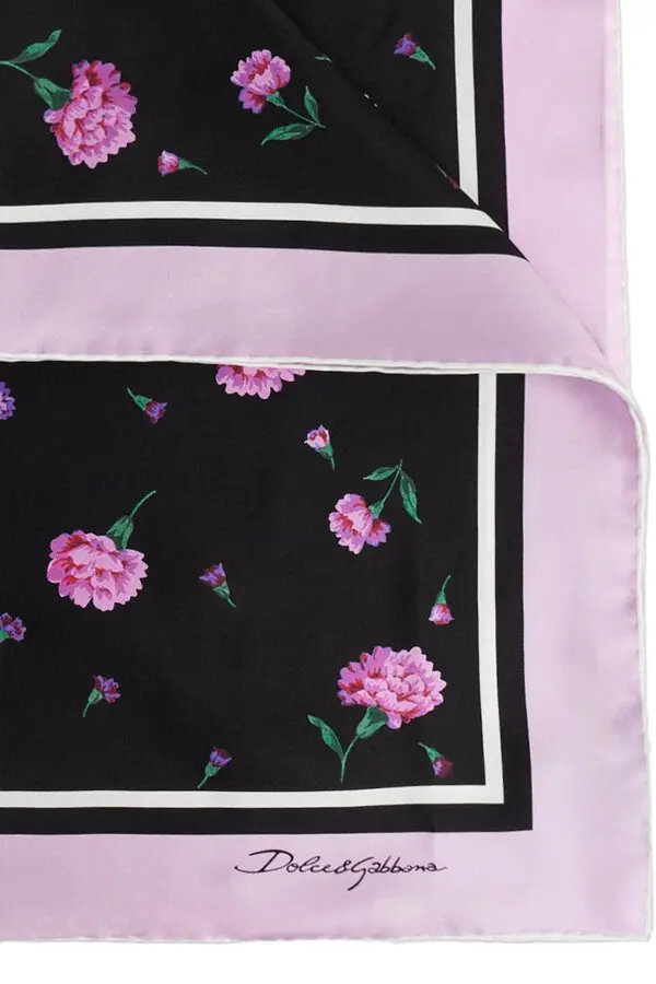 Dolce & Gabbana Dolce Gabbana Carnations Printed Scarf