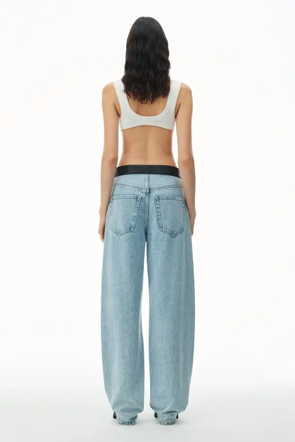 Alexander Wang Low Rise Belted Waist Balloon Jeans