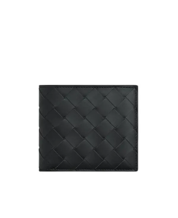 Bottega Veneta Intrecciato Bi-fold Wallet - Black
