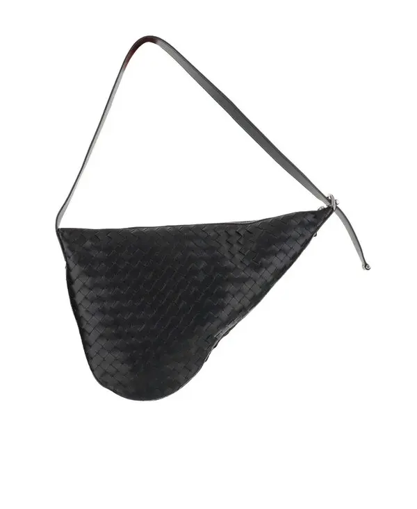 Bottega Veneta Woven Leather Shoulder Bag - Black