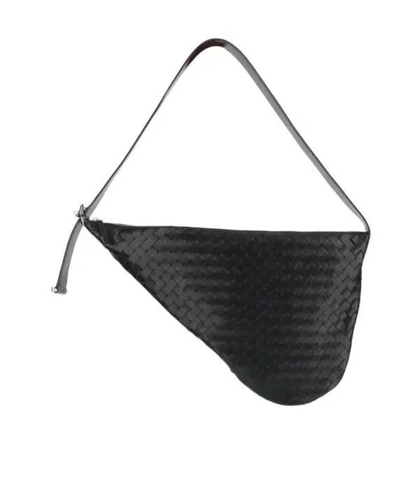 Bottega Veneta Woven Leather Shoulder Bag - Black