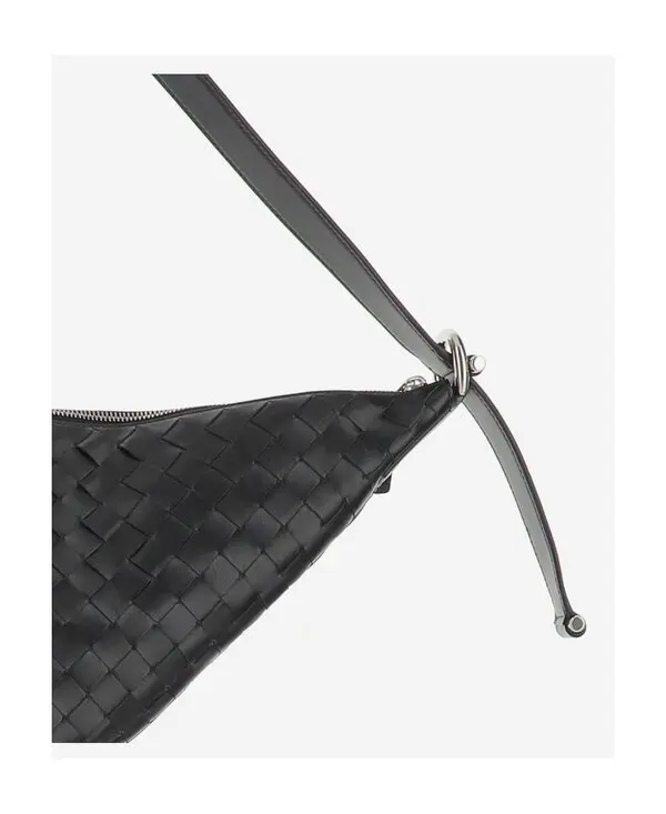 Bottega Veneta Woven Leather Shoulder Bag - Black