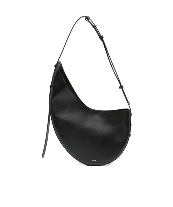 Soeur Asymmetrical Shoulder Bag - Black