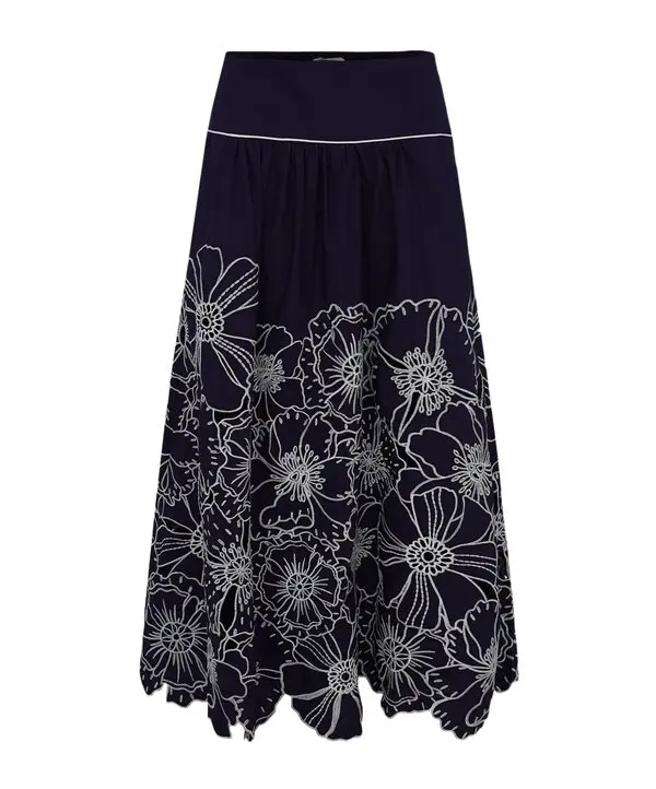 Farm Rio Richelieu' Skirt - Blue