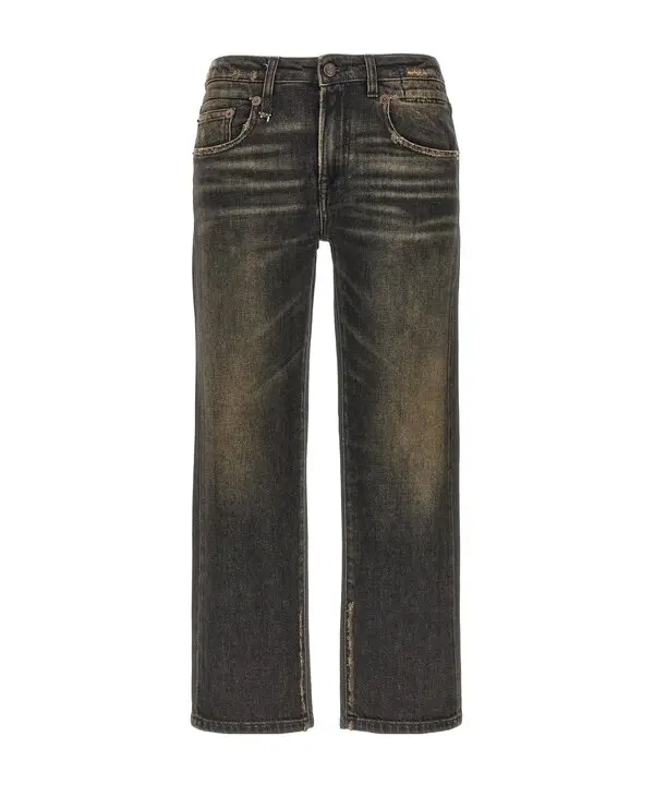 R13 Straight Jeans - Monastery Black