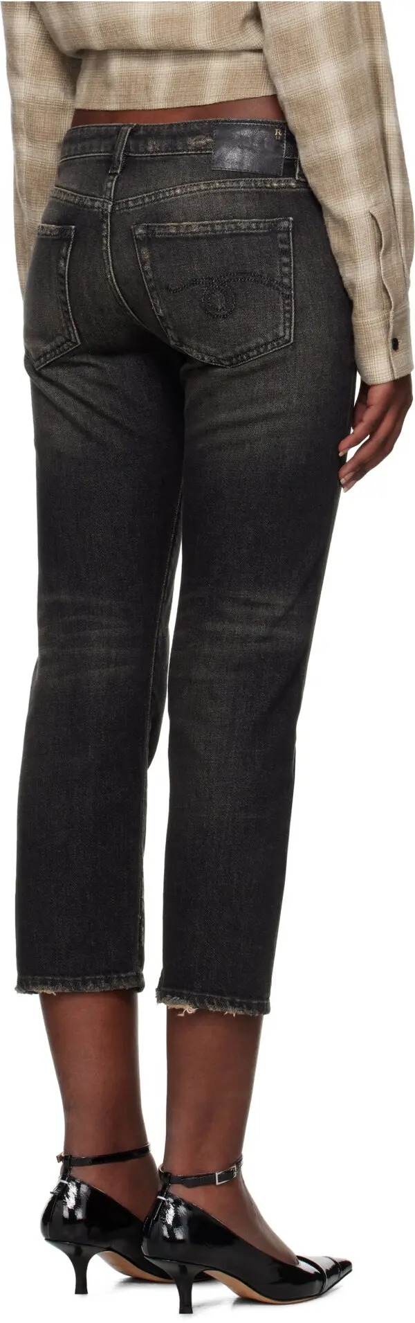 R13 Straight Leg Jeans - Monastery Black