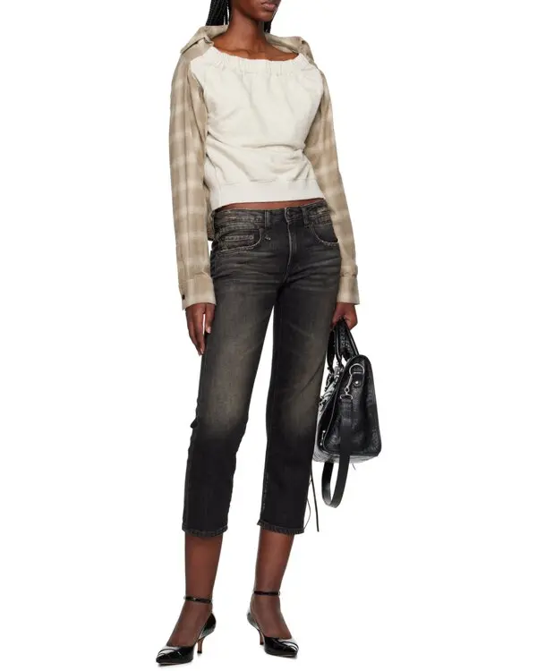 R13 Straight Leg Jeans - Monastery Black