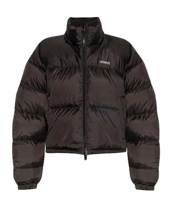 Vetements Long Sleeve Down Jacket - Black