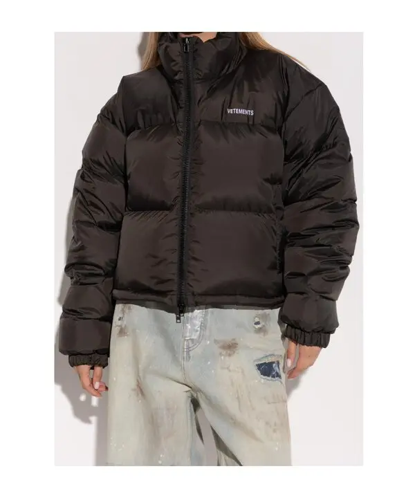 Vetements Long Sleeve Down Jacket - Black