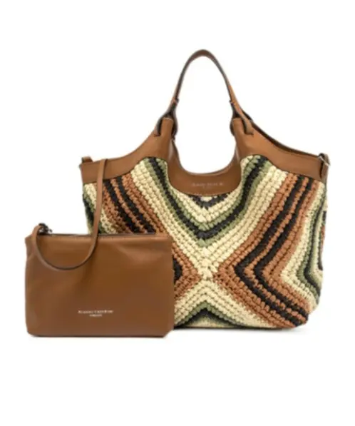 GIANNI CHIARINI Dua Woven Shoulder Bag With Clutch