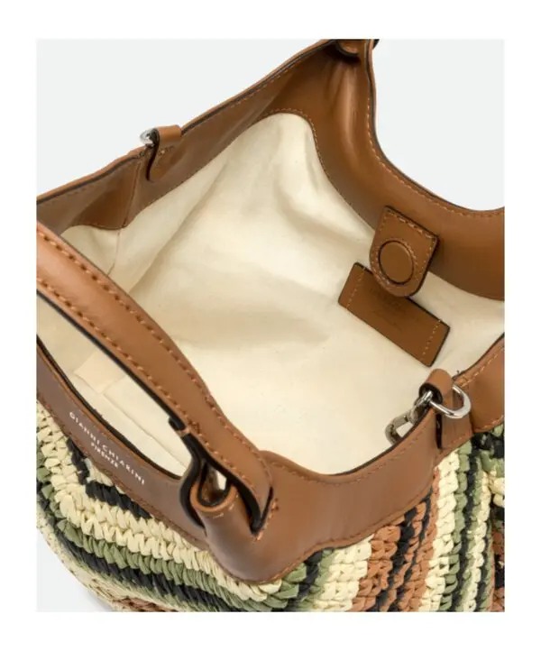 GIANNI CHIARINI Dua Woven Shoulder Bag With Clutch