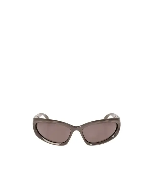 Balenciaga Swift Oval-frame Sunglasses - Gray