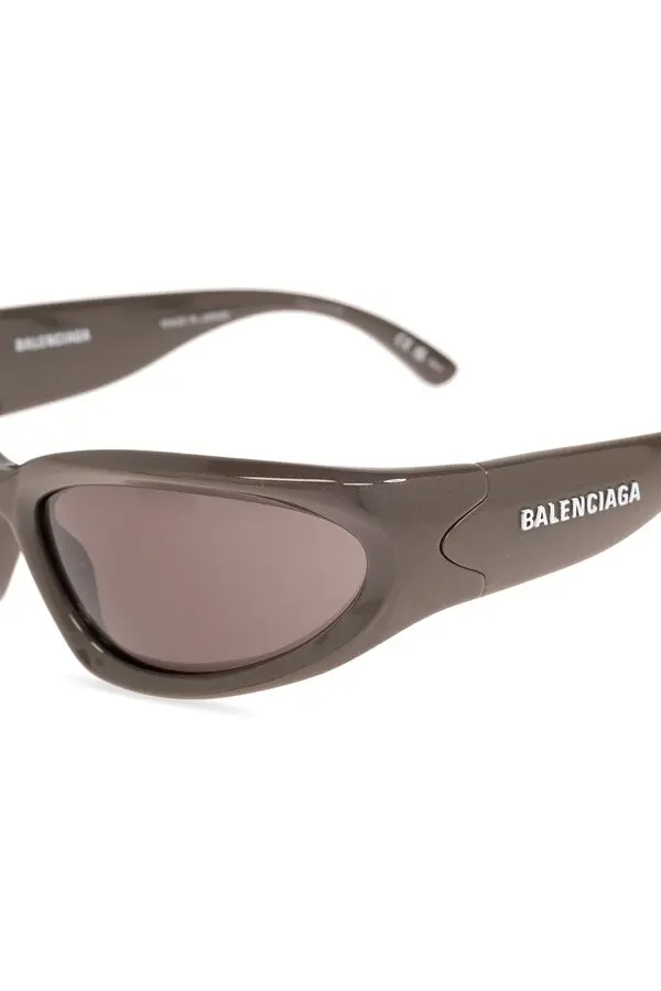 Balenciaga Swift Oval-frame Sunglasses - Gray