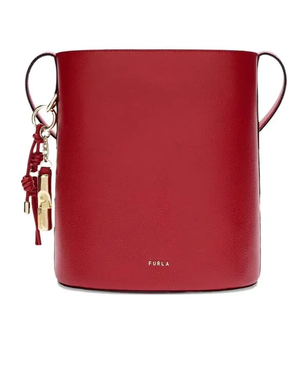 Furla Roxie Logo Detail Bucket Bag - Red