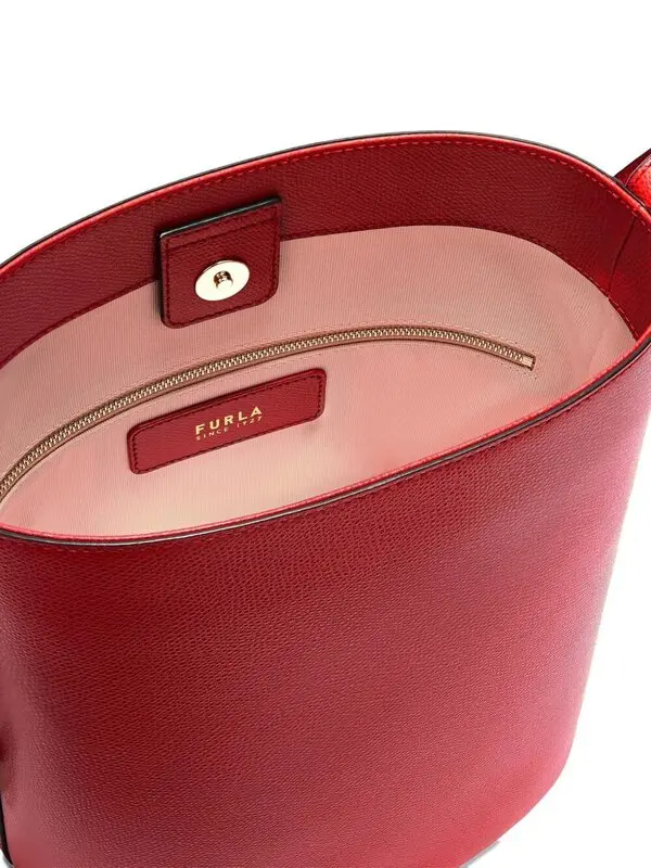 Furla Roxie Logo Detail Bucket Bag - Red