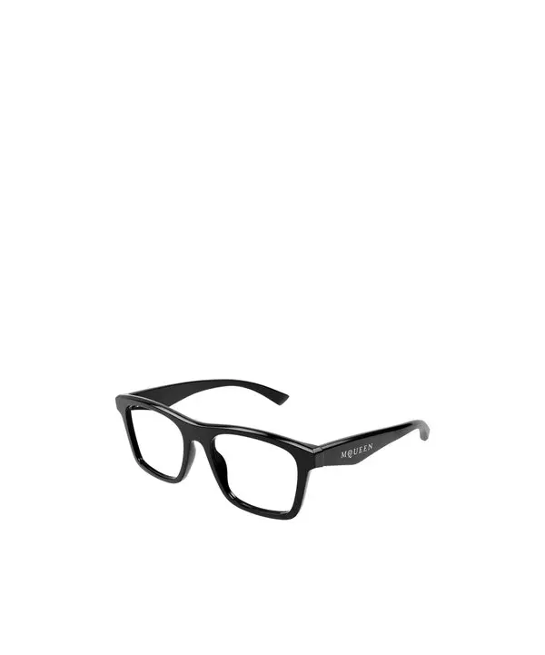 Alexander McQueen Square Frame Glasses - Bright Black