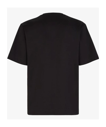 Fendi Logo Printed Crewneck T-shirt - Black