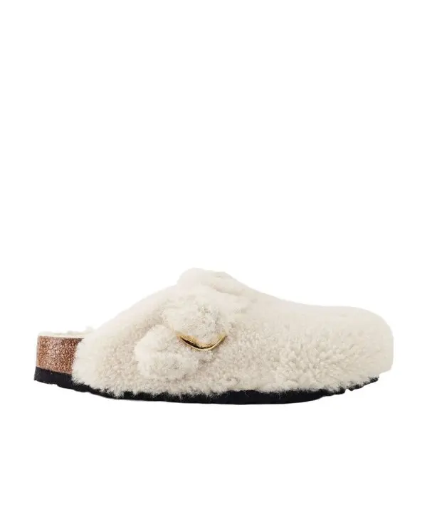 BIRKENSTOCK Boston Shearling Clogs - Nude