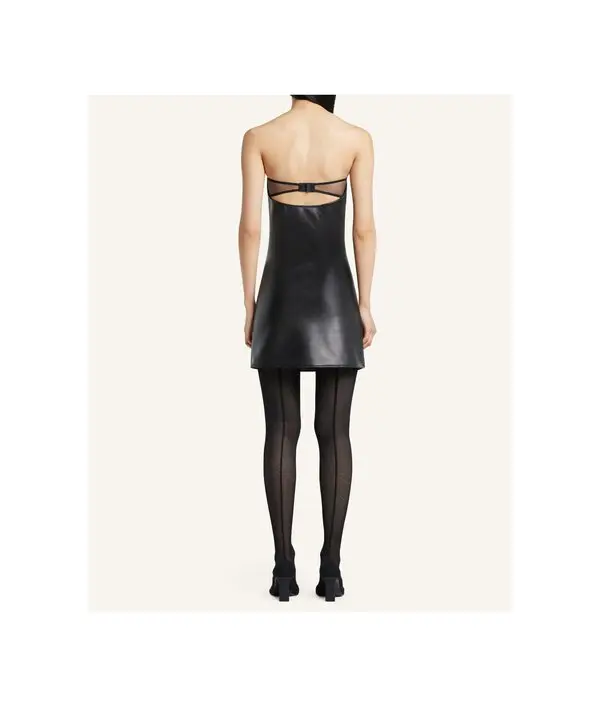 COURREGES Strapless Mini Dress With Logo Detail