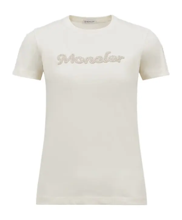 Moncler Logo Detailed Crewneck T-shirt - White